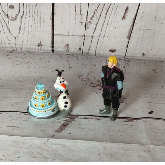 Disney | Toys | Frozen Olaf With Cake And Kristoff Figures Cake Toppers ...